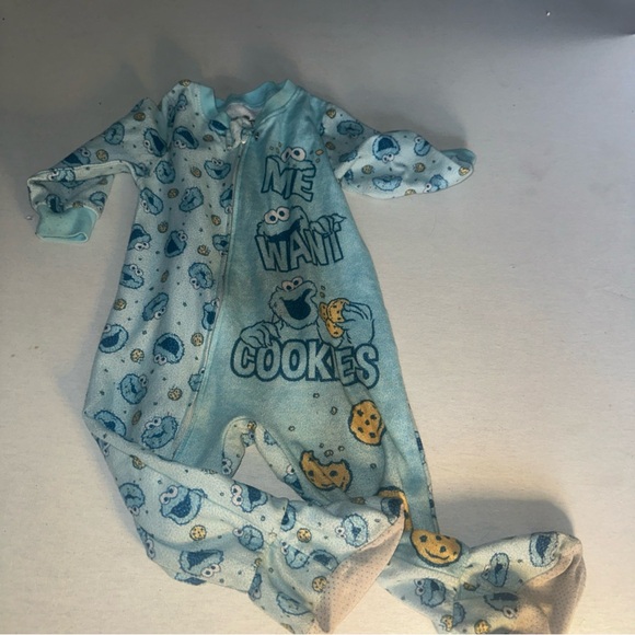 Sesame Street | One Pieces | Blue Cookie Monster Kids Size 8m Sesame ...